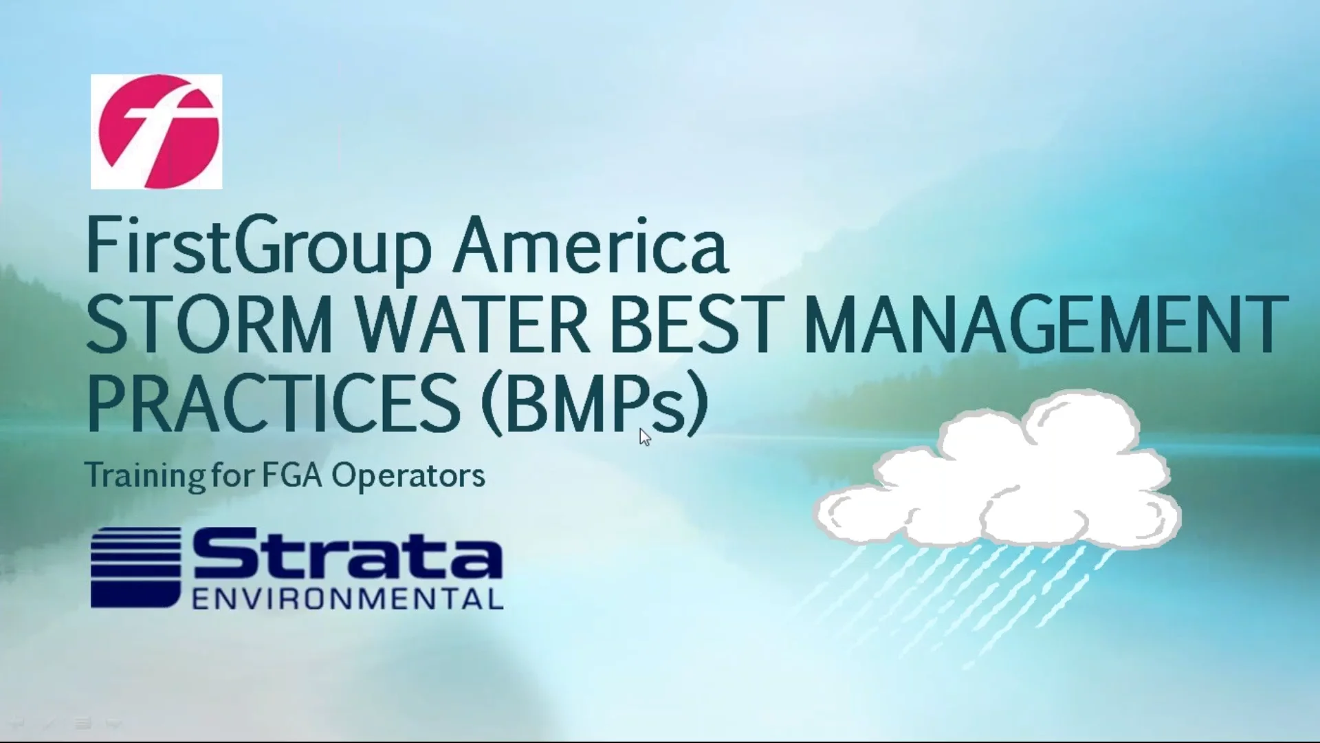 First Student Training - FGA Storm Water BMPs Webinar on Vimeo