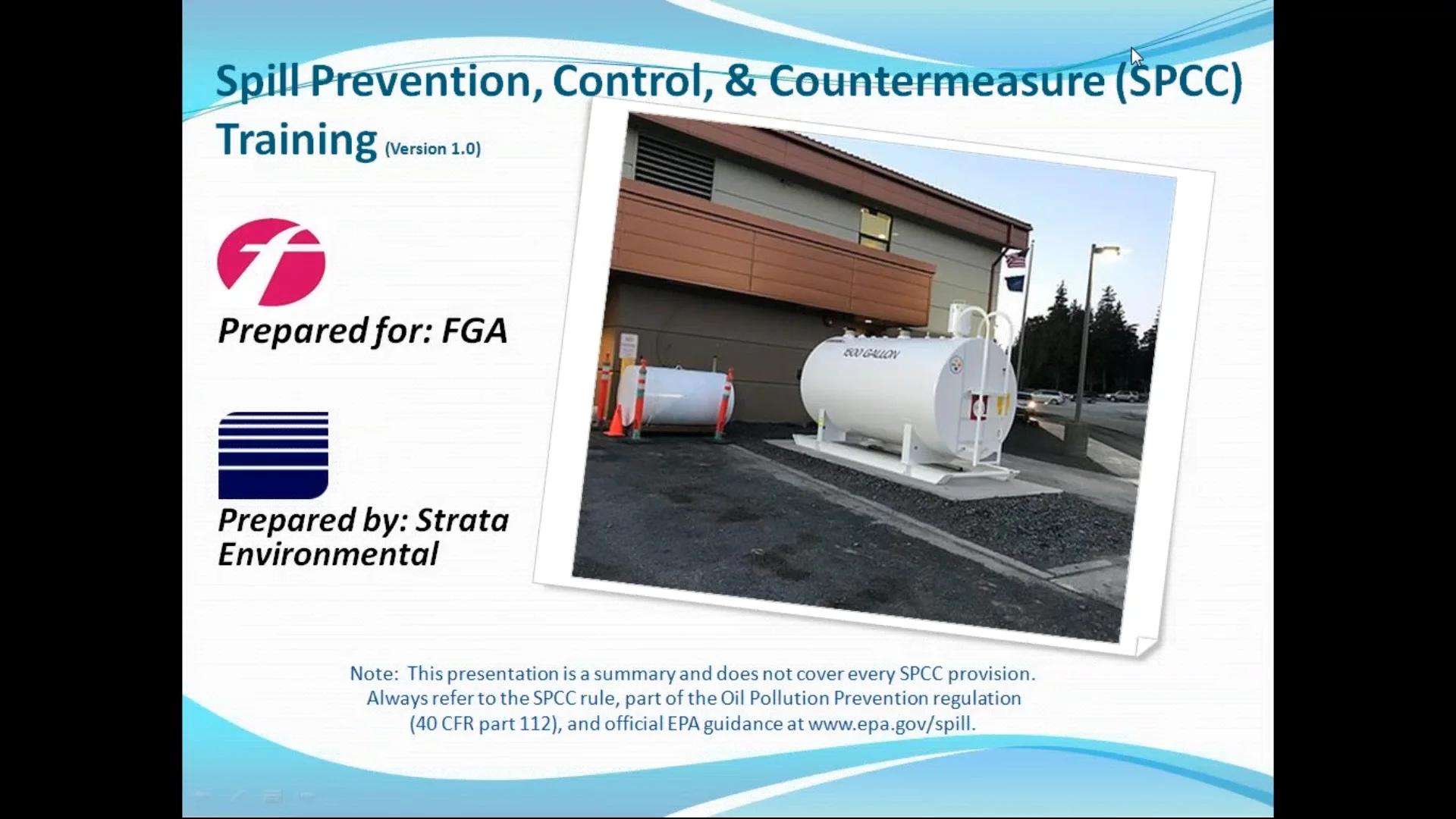 First Student Training - SPCC Training Webinar on Vimeo