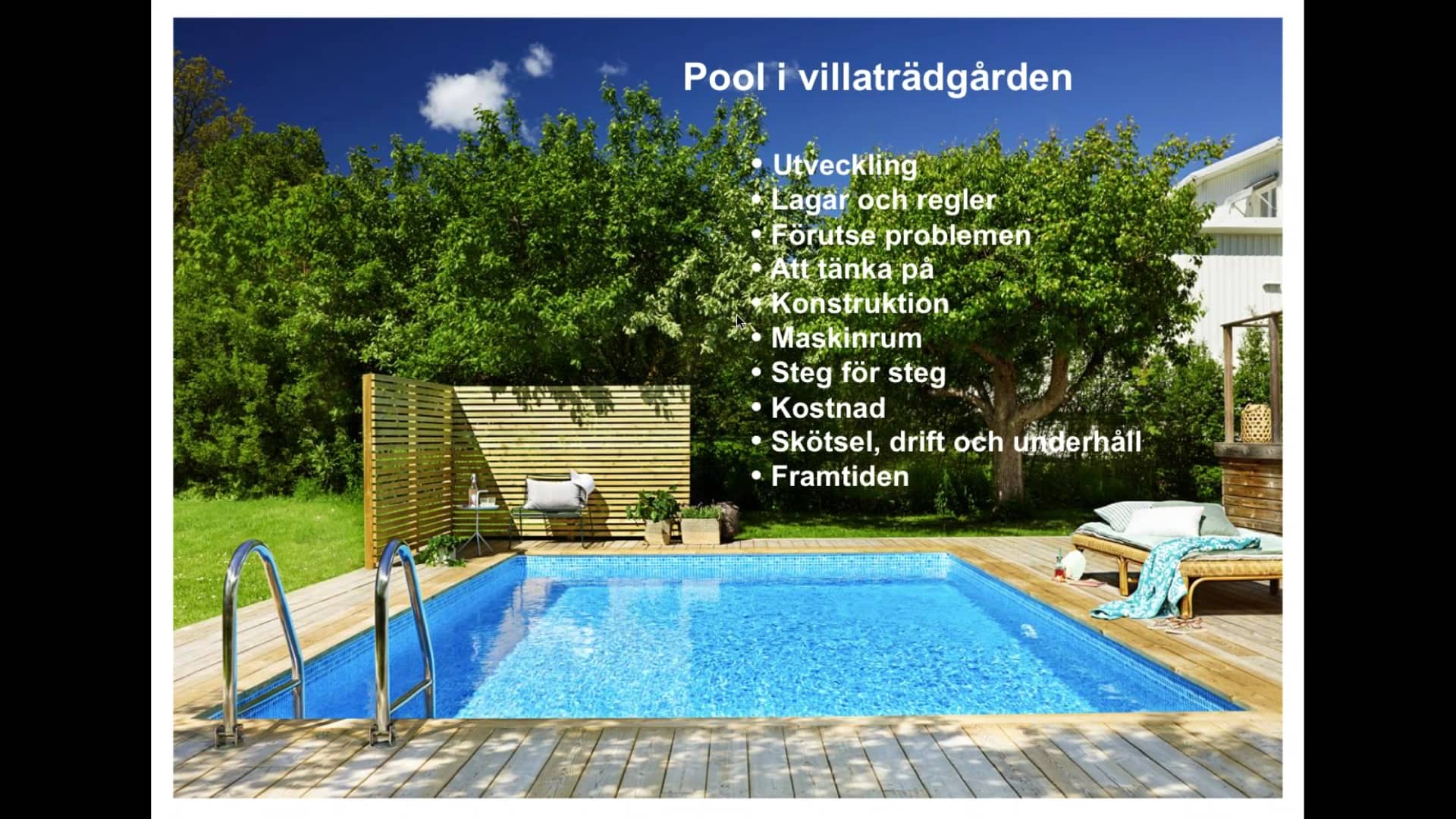 Pool i villaträdgården on Vimeo