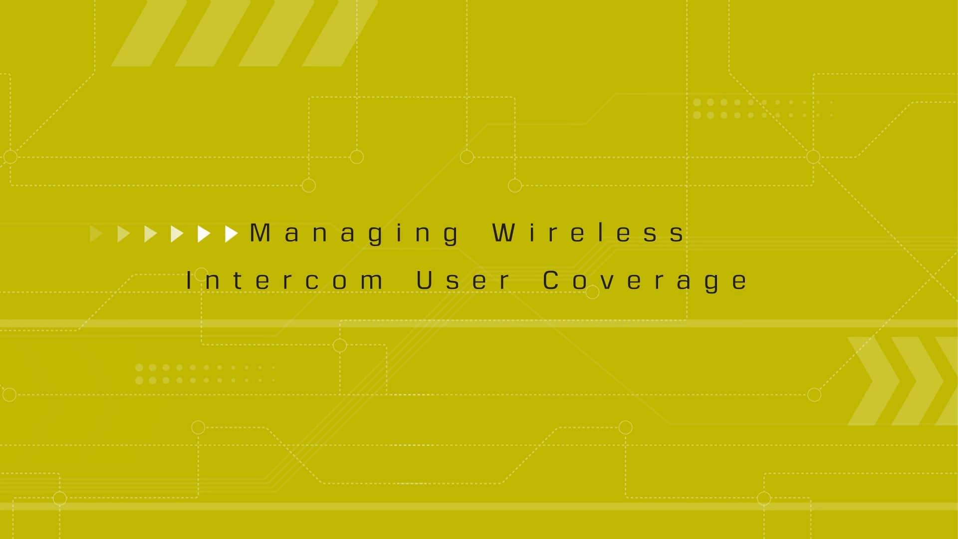 Managing Wireless Intercom User Coverage on Vimeo