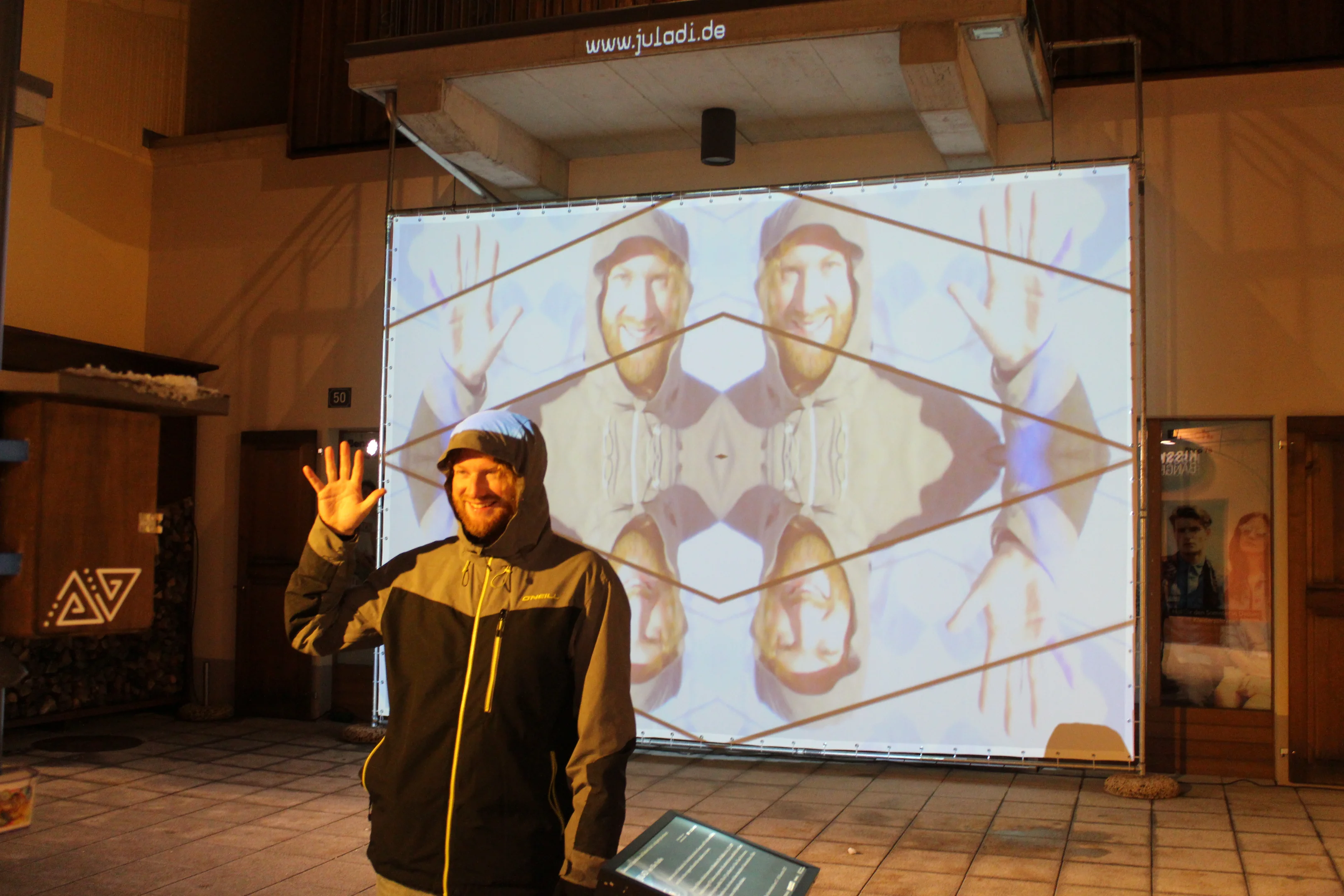 Outdoor textile SKYLIGHT – Interactive video installation by artist Juladi on Vimeo