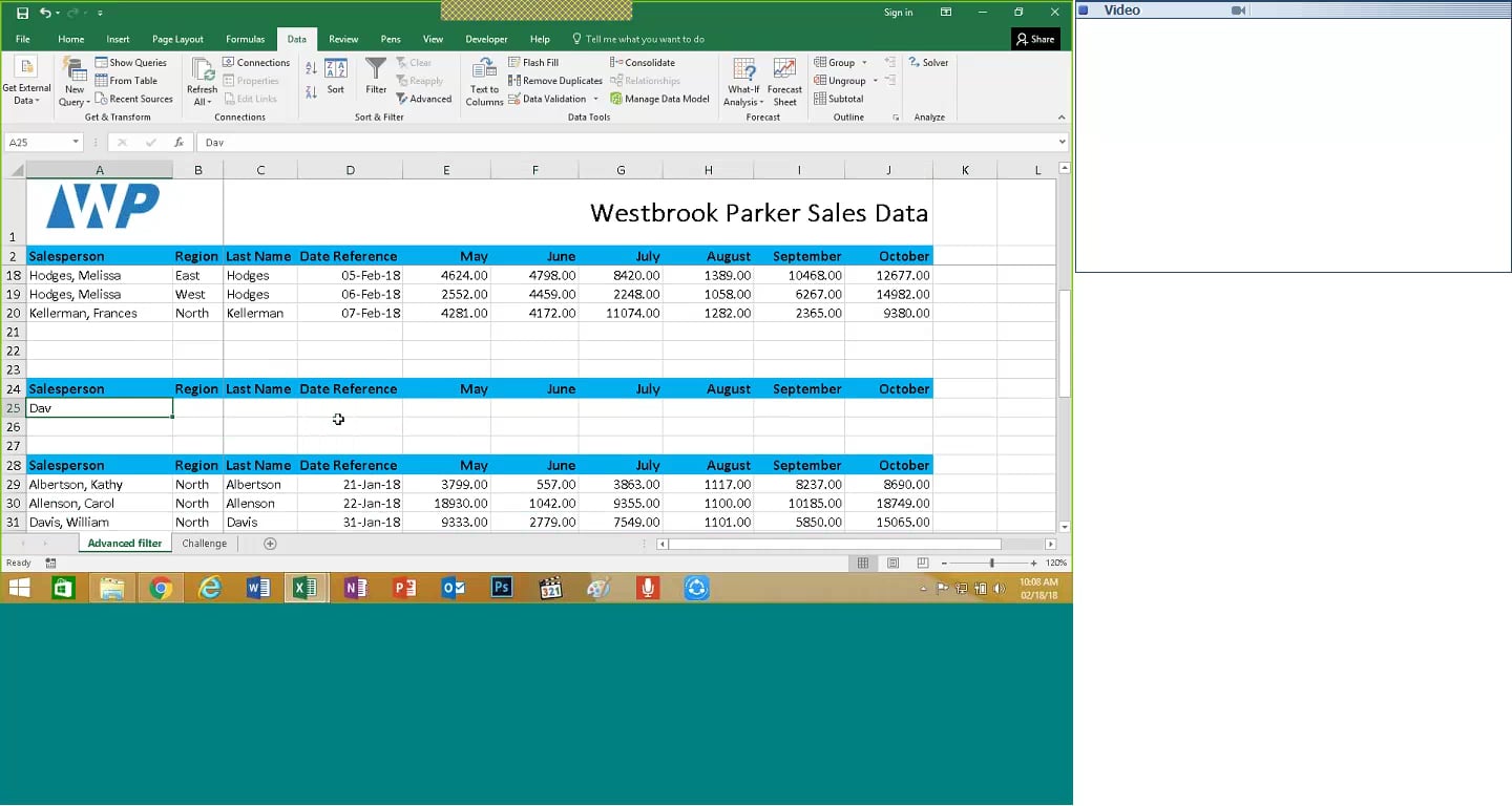 Advanced MS Excel 2016 - Dec batch-20180218 0429-1 on Vimeo