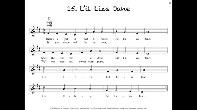 Little Liza Jane | MusicplayOnline