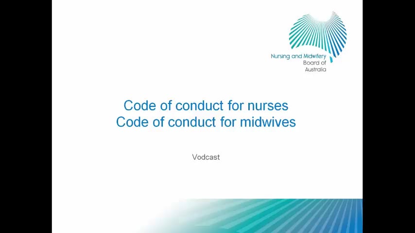 Vodcast: Nursing and midwifery codes of conduct have changed on Vimeo