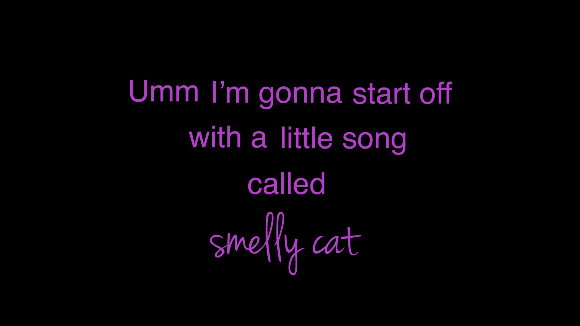 Kinetic Type // Smelly Cat // Iteration 1 on Vimeo