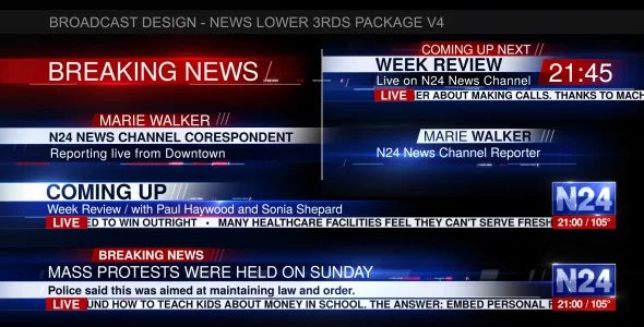Broadcast Design - News Lower 3rds Package V4 Motion Graphics on Vimeo
