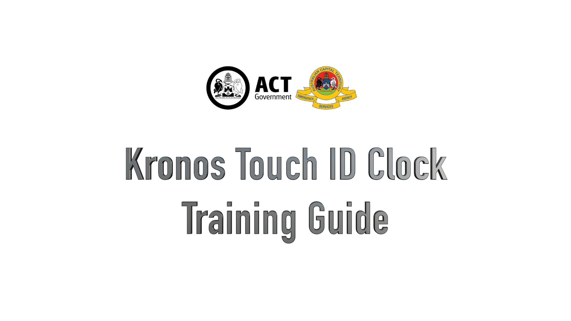 KRONOS Touch ID Clock Training Video on Vimeo