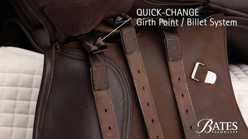 Bates Saddles - Saddle Feature - QUICK-CHANGE Girth Point Billet System ...