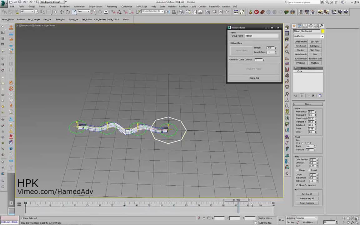 3dsmax Automatic Snake Rig - Max Script Tools with Gradient map on Vimeo