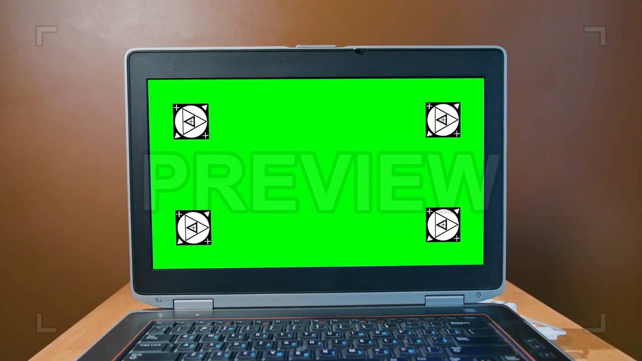 Pan Laptop With Green Screen Stock Video on Vimeo