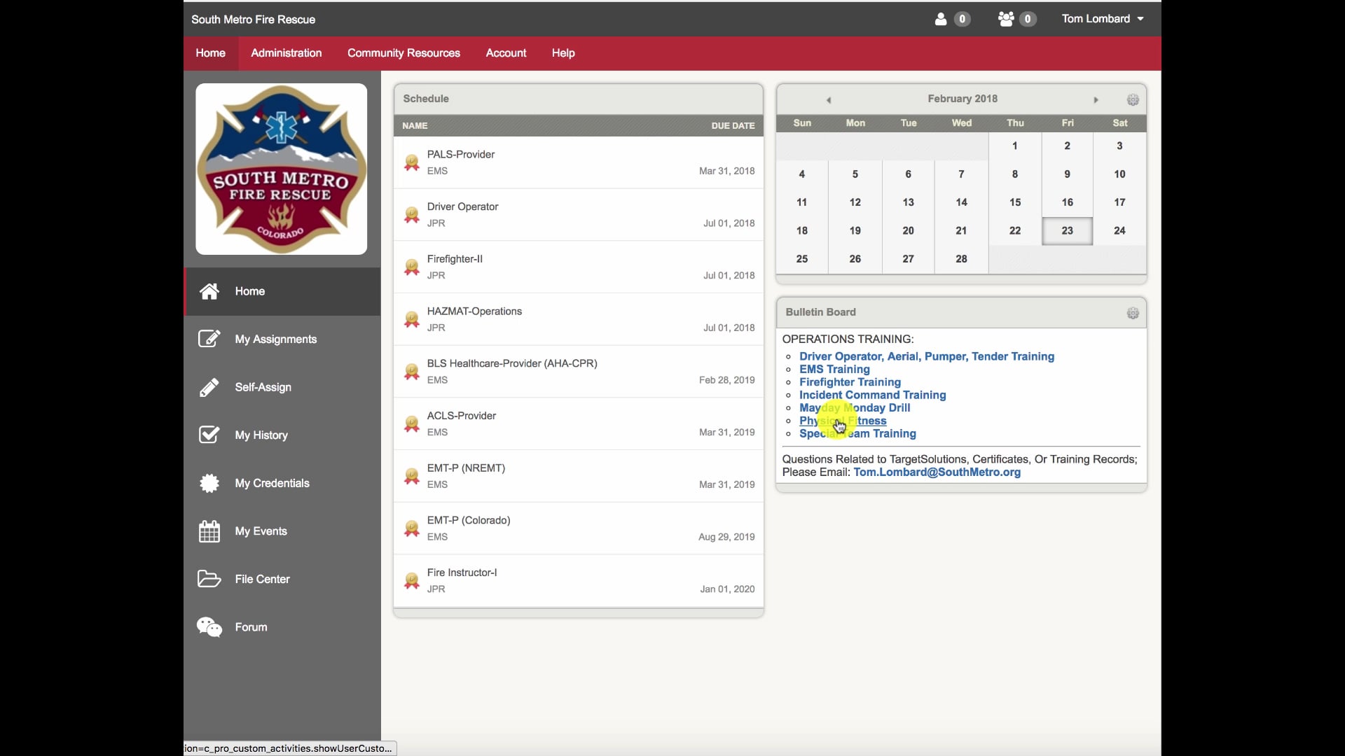 TargetSolutions - Log Training