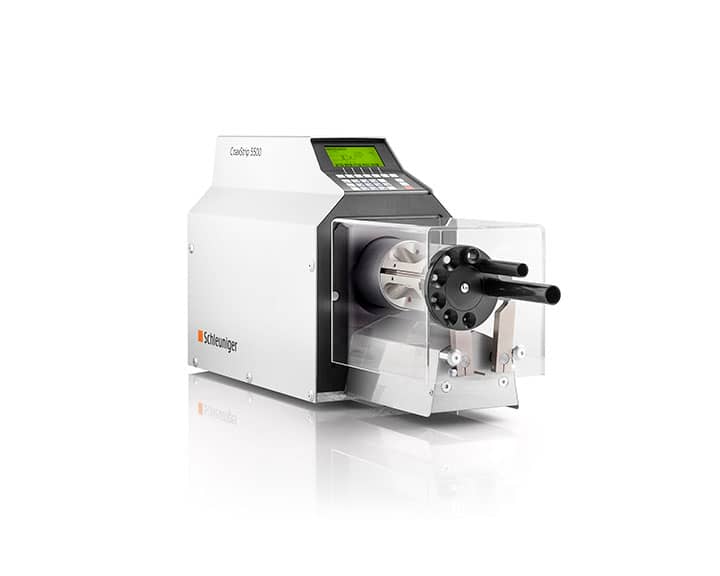 Schleuniger CoaxStrip 5500 Coaxial Cable Stripper (English) on Vimeo