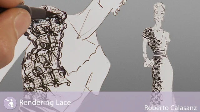 Lace Drawing Fashion