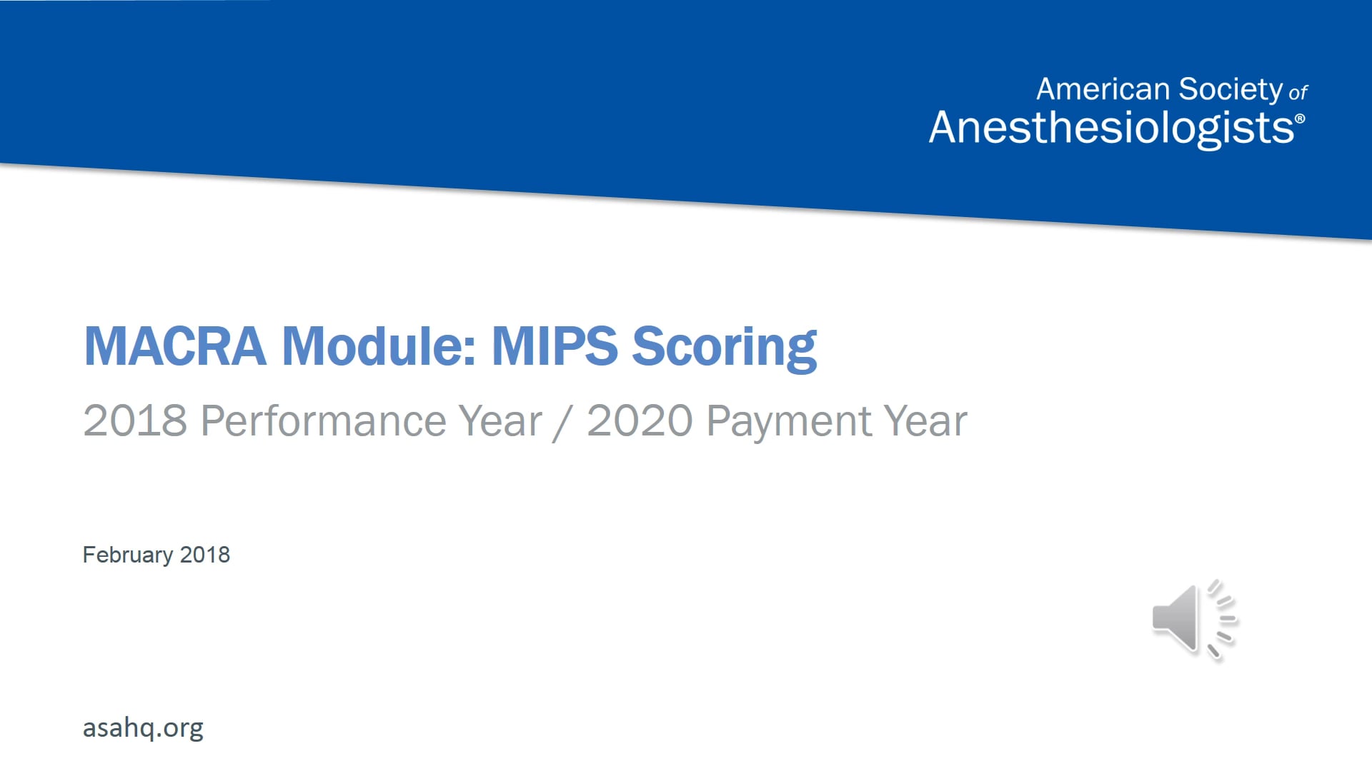 MACRA Module: MIPS Scoring - 2018 Update on Vimeo