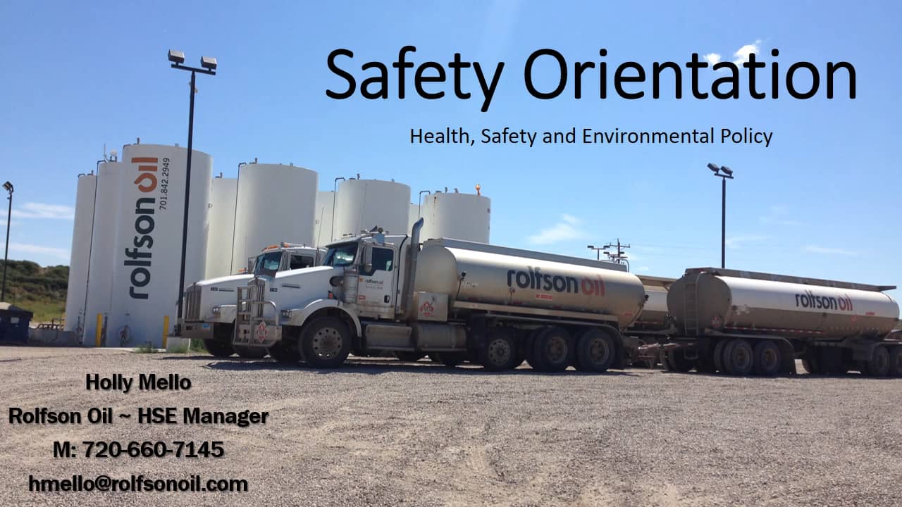 Rolfson Oil | Safety Orientation on Vimeo