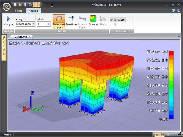 nvStructural (GUI for OpenSees) - Solid modes on Vimeo