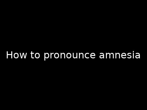 How to pronounce amnesia on Vimeo