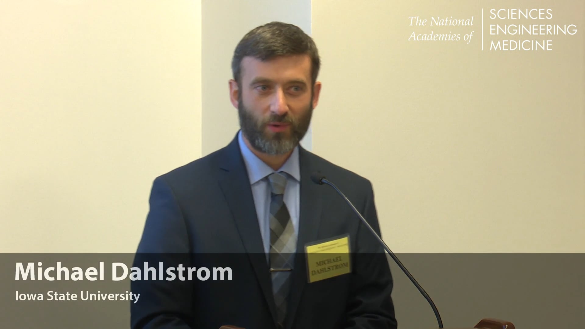 Panel 2 Speaker: Michael Dahlstrom, Iowa State University on Vimeo