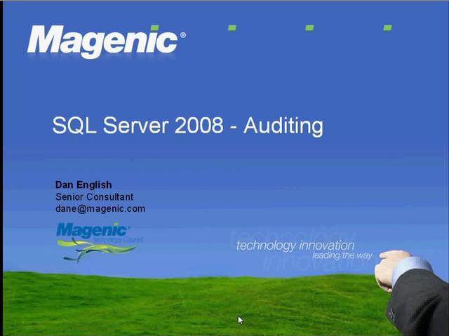 Did you know? SQL Server 2008 includes Auditing on Vimeo