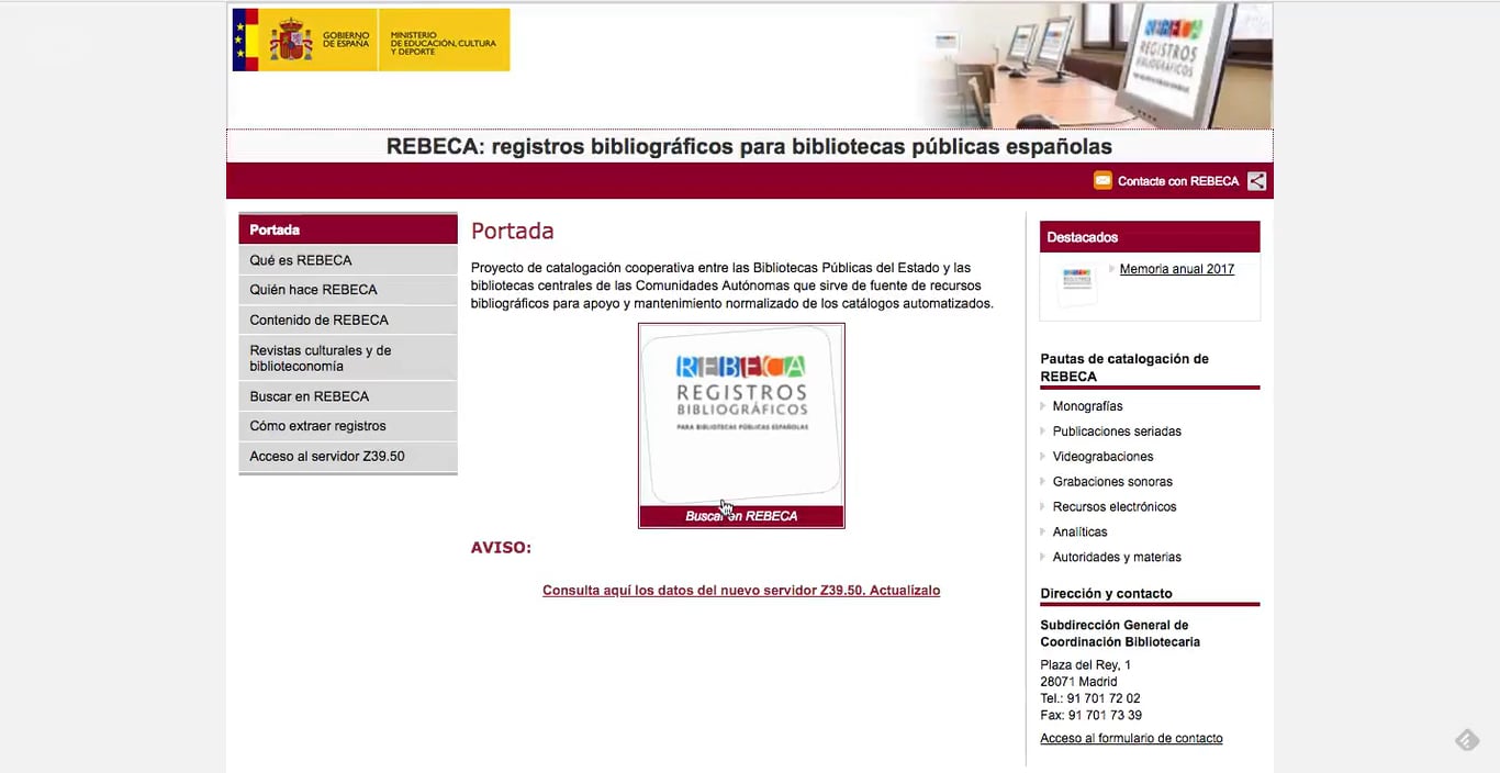 Catalogar desde REBECA on Vimeo