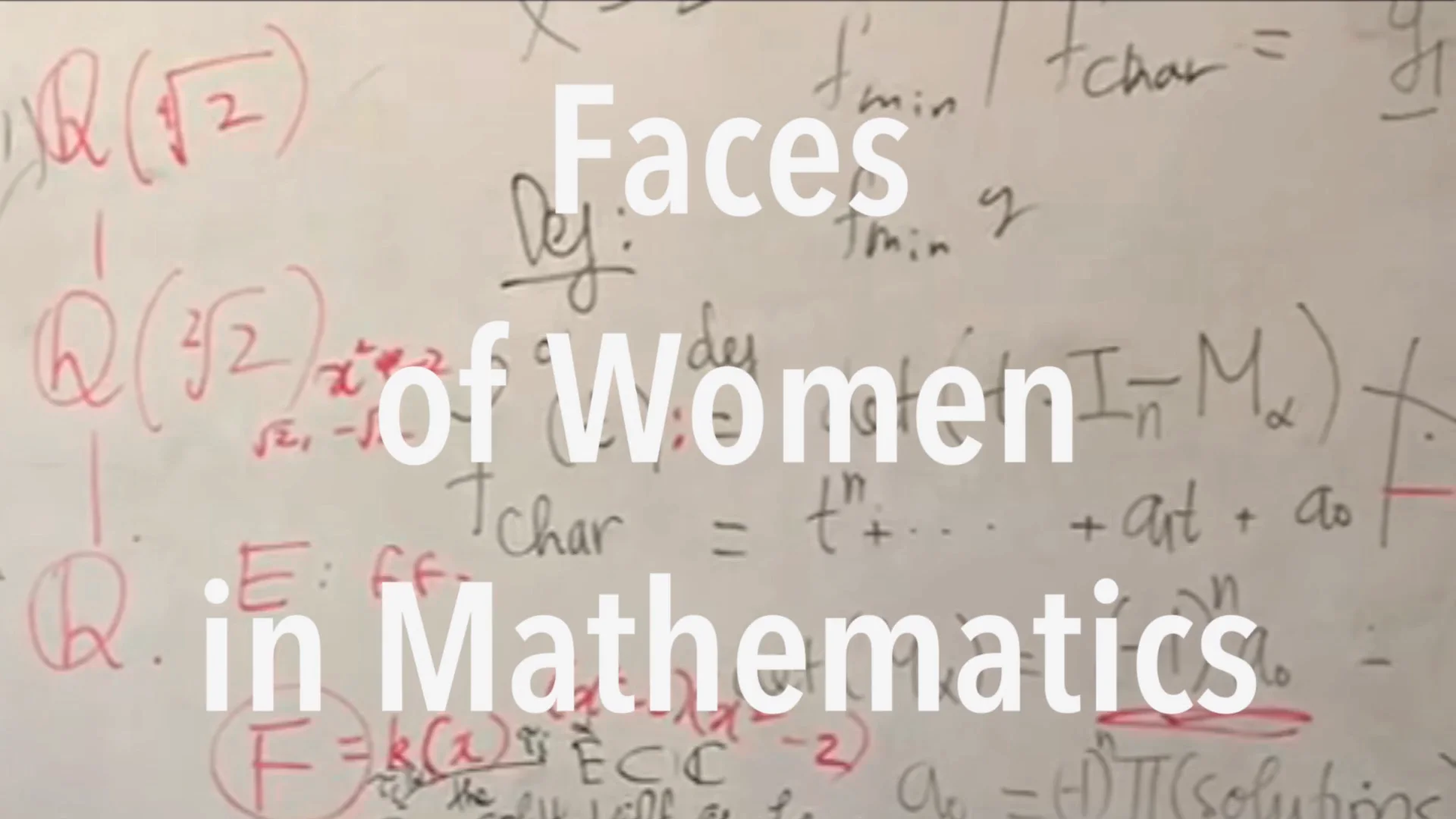 FACES OF WOMEN IN MATHEMATICS