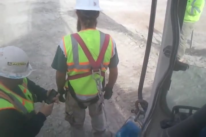 Fall protection test, Funny!