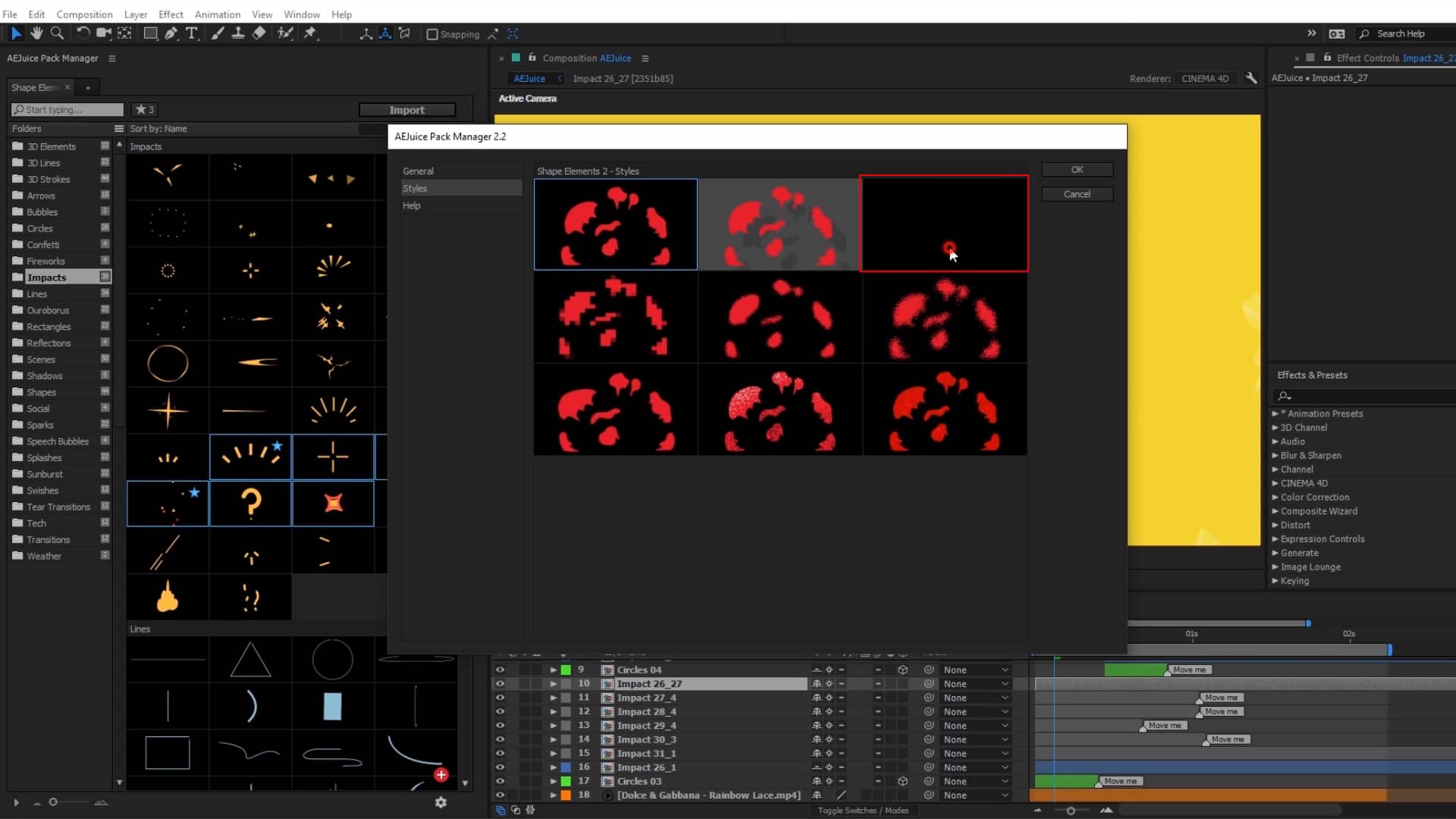 How to use AEJuice Pack Manager plug-in for After Effects on Vimeo