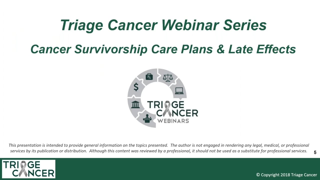 Triage Cancer Webinar: Cancer Survivorship Care Plans & Late Effects on ...