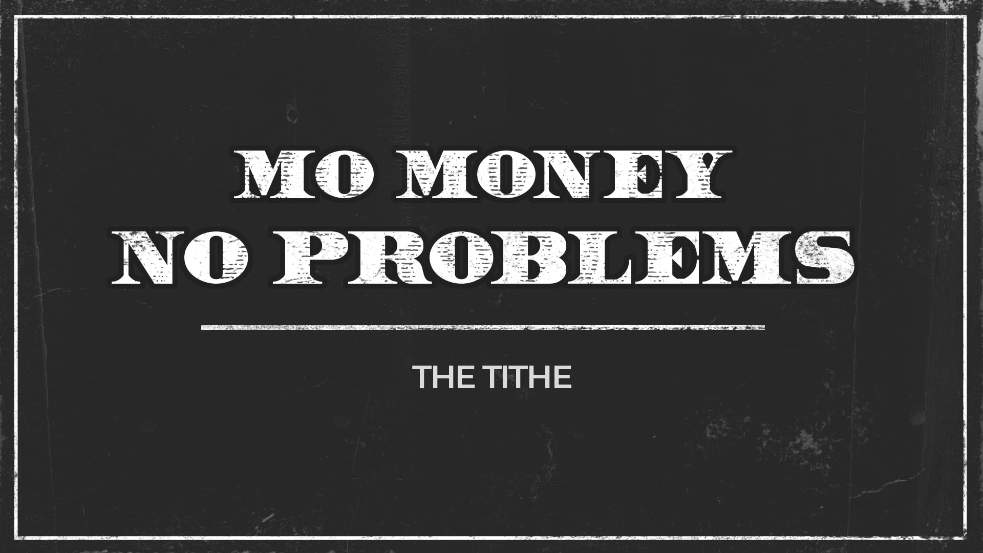 Mo Money, No Problems - The Tithe on Vimeo