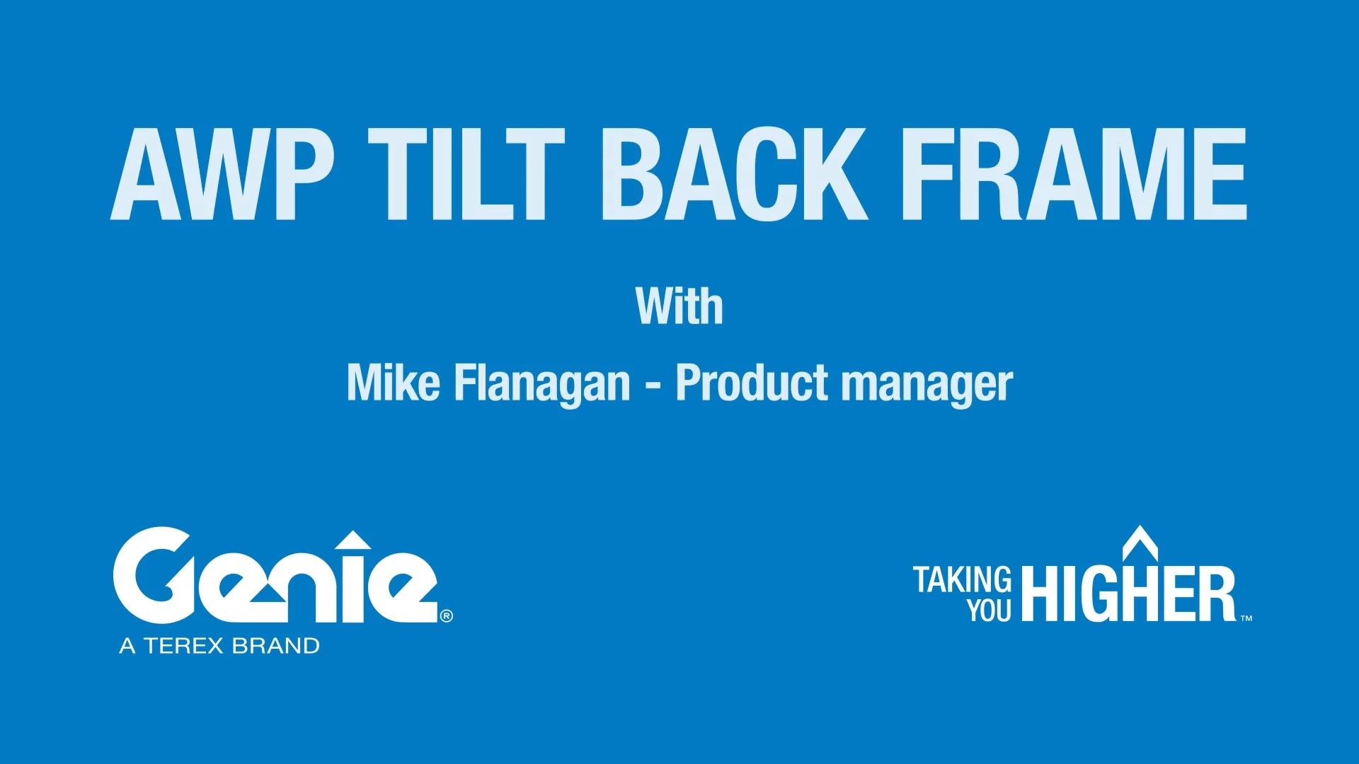 Genie AWP Tilt Back Frame