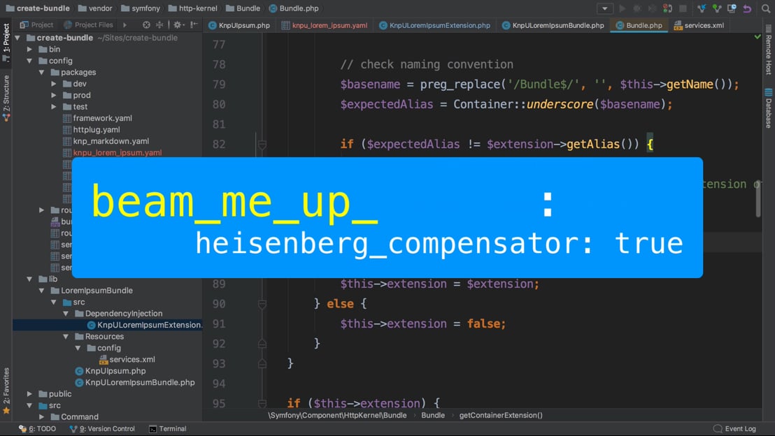 Custom Extension Alias > Creating a Reusable (& Amazing) Symfony Bundle ... Custom Extension Alias > Creating a Reusable (& Amazing) Symfony Bundle ...