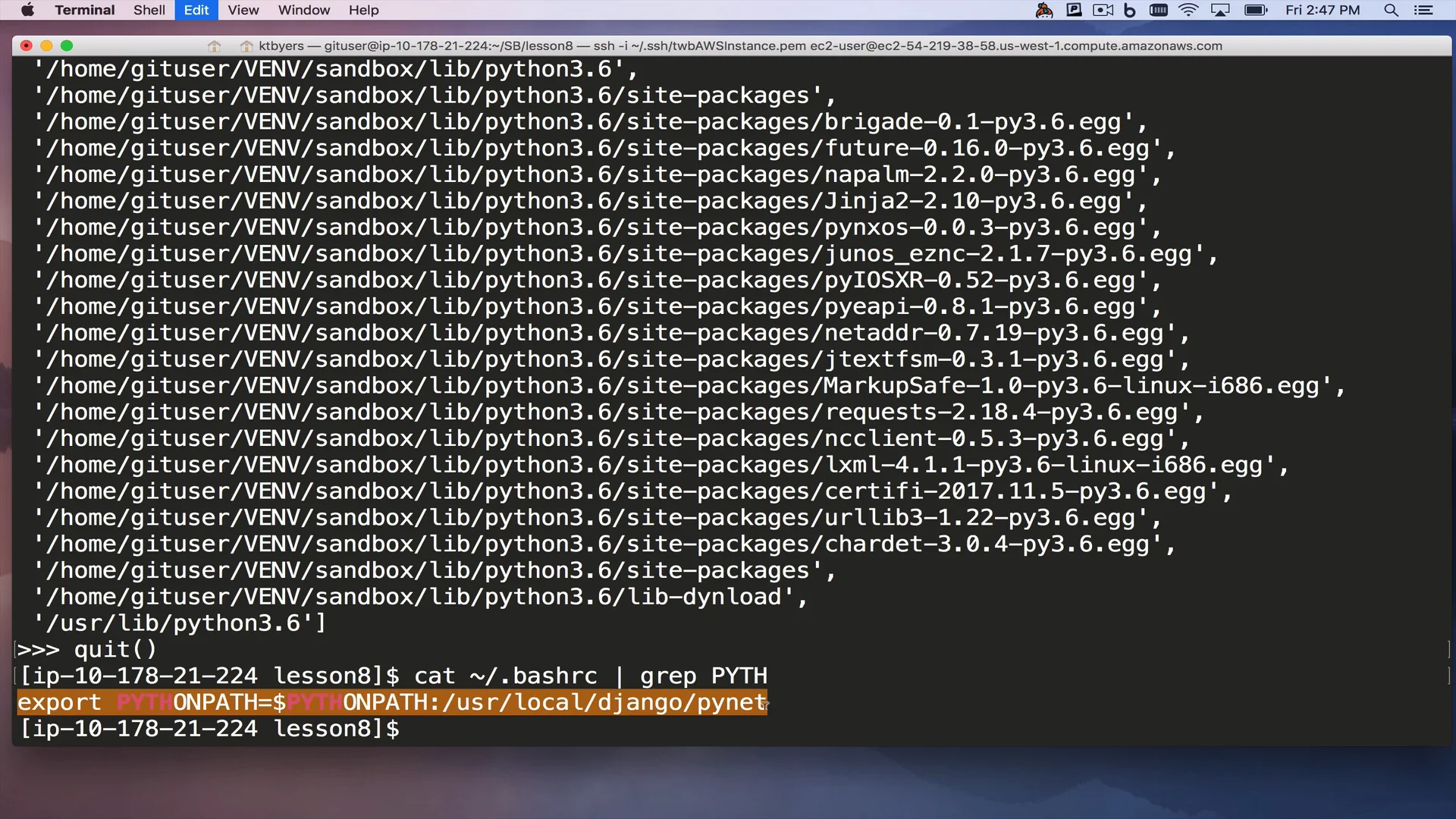 Learning Python - Week8 / sys.path and PYTHONPATH on Vimeo