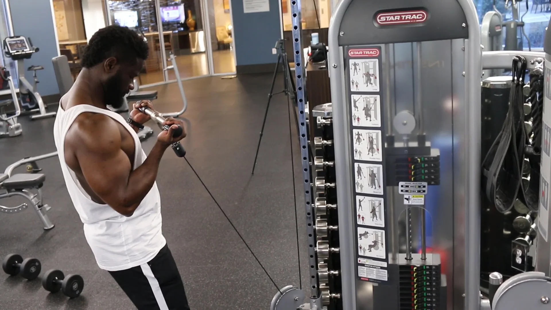 Incline Cable Bicep Curls on Vimeo