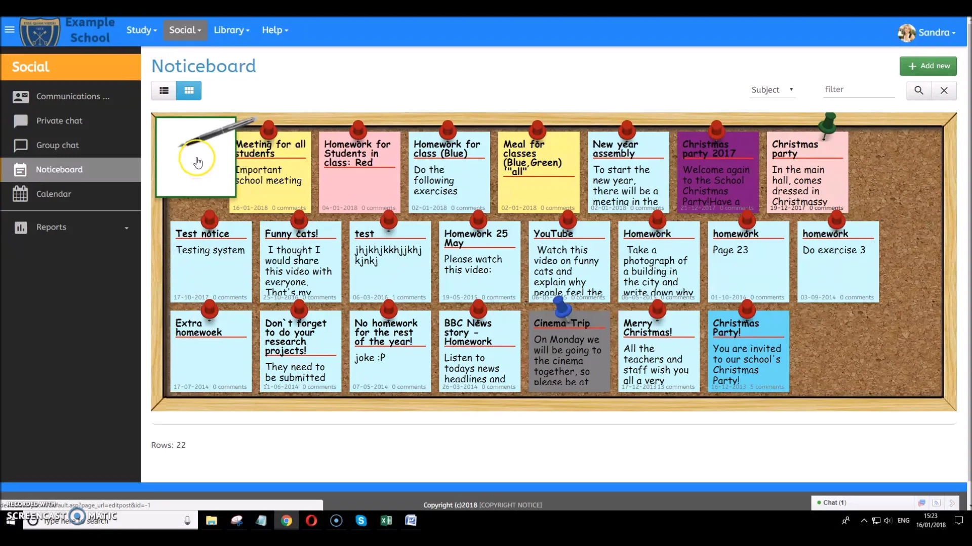 Writing a note on Vimeo