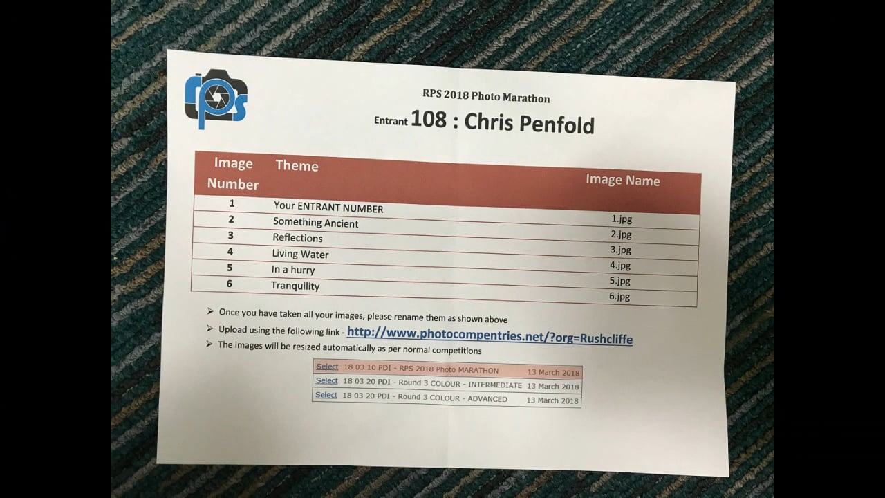RPS Photo Marathon 2018 on Vimeo