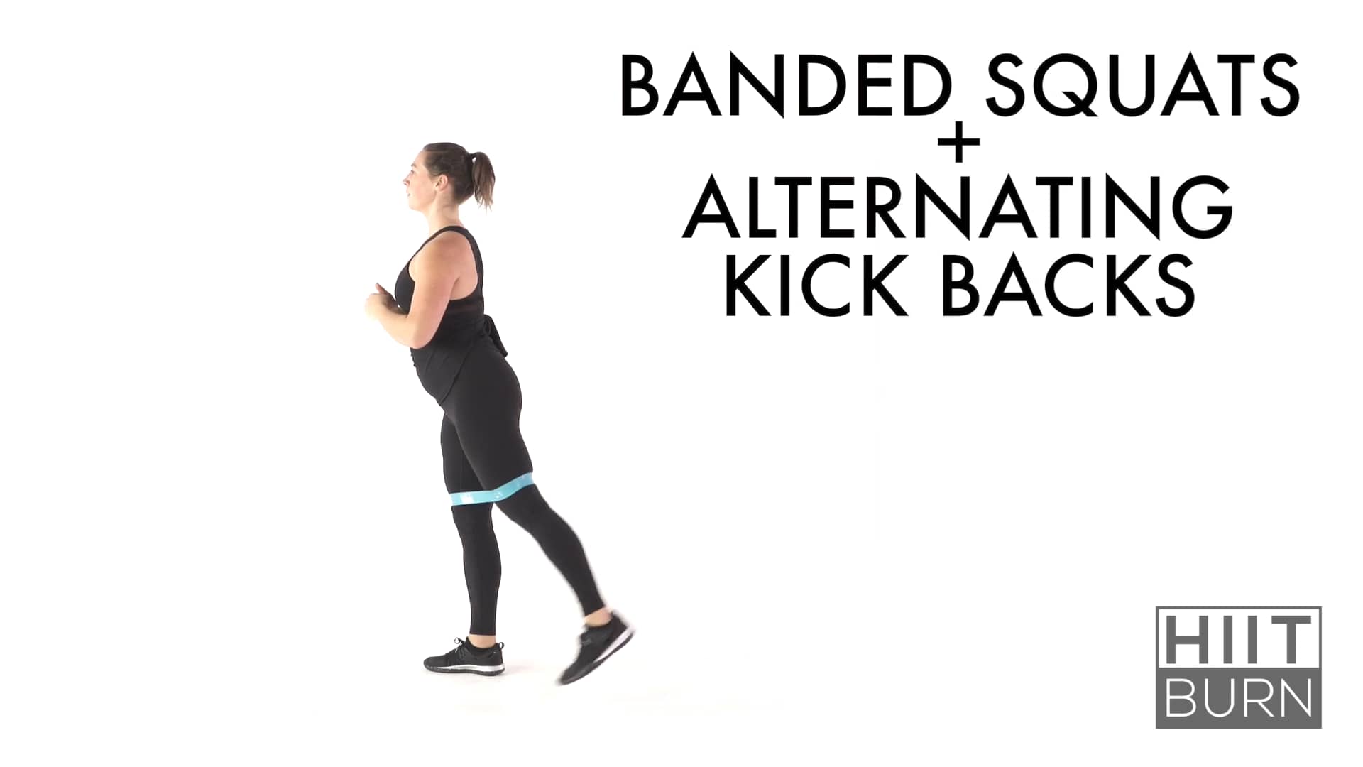Banded Squats + Alternating Kick Backs - HB Method on Vimeo