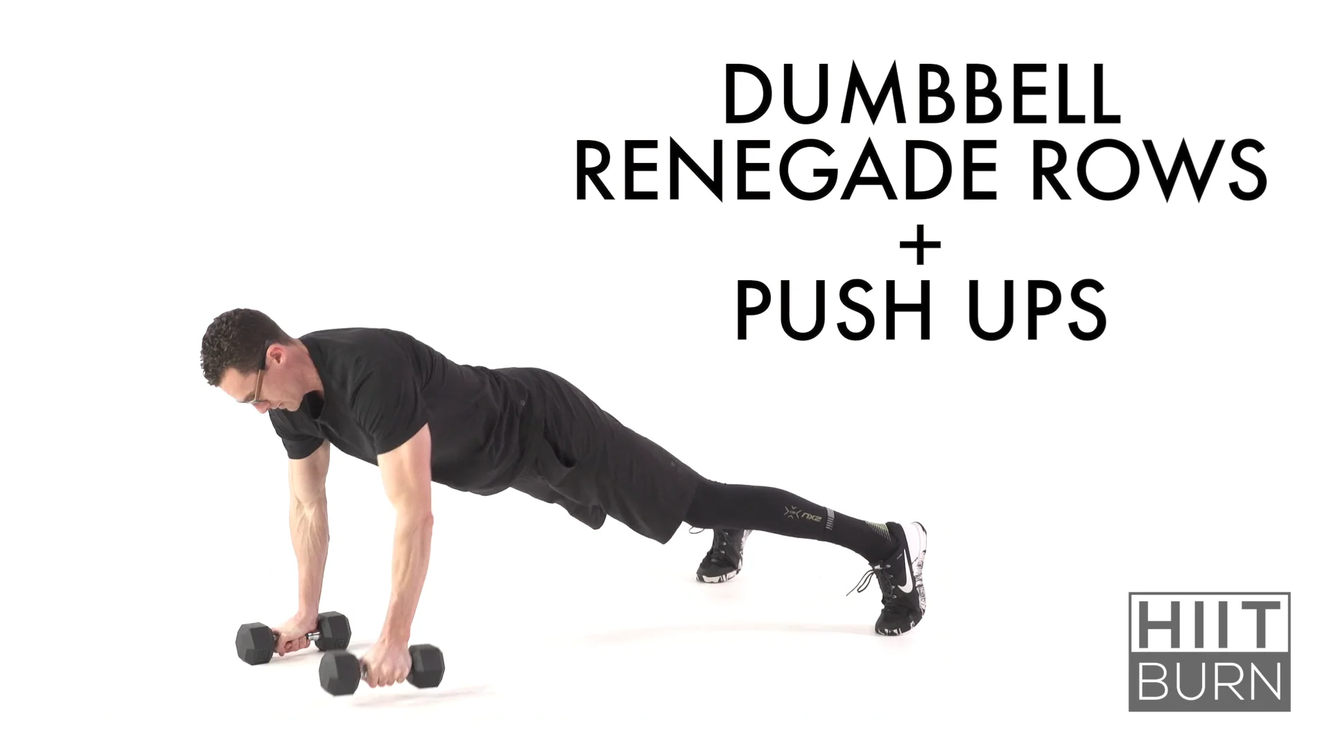 Dumbbell Renegade Rows + Push Ups - HB Method on Vimeo