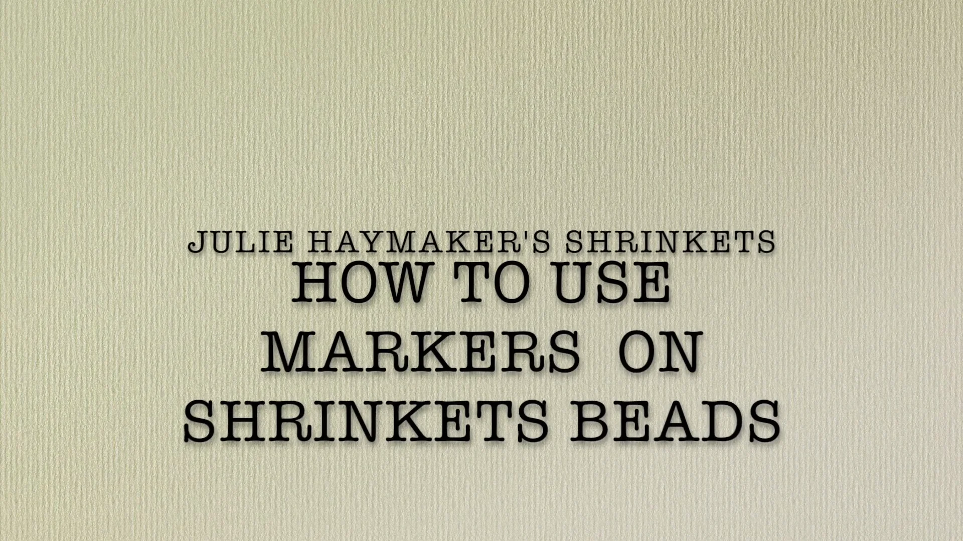 Using art markers on shrinkets beads - julie haymaker markers on ...