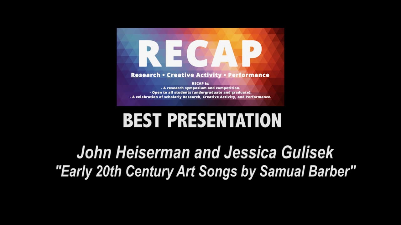 RECAP 2018 - BEST PRESENTATION - JOHN HEISERMAN AND JESSICA GULISEK on ...