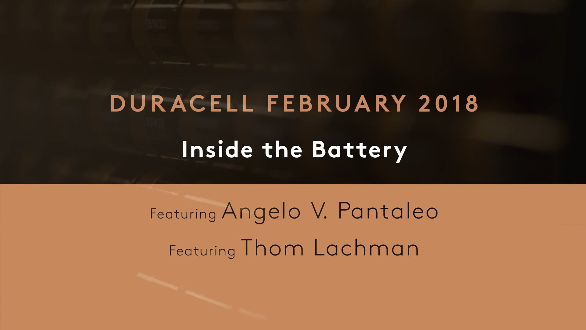Presentation Capture Portfolio - Duracell: Inside the Battery: CEO's on ...