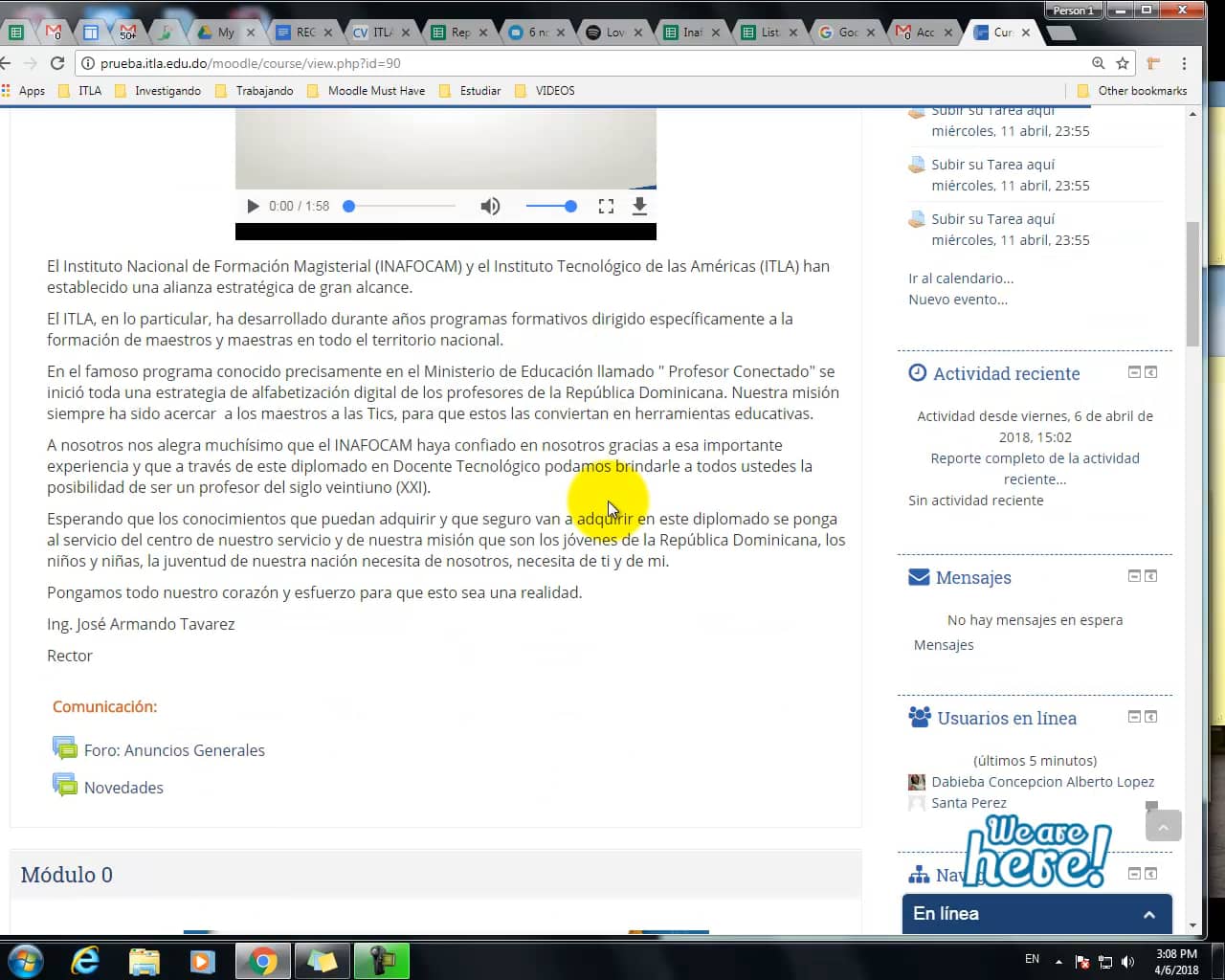Ingresar a la Plataforma de ITLA CAMPUS VIRTUAL on Vimeo