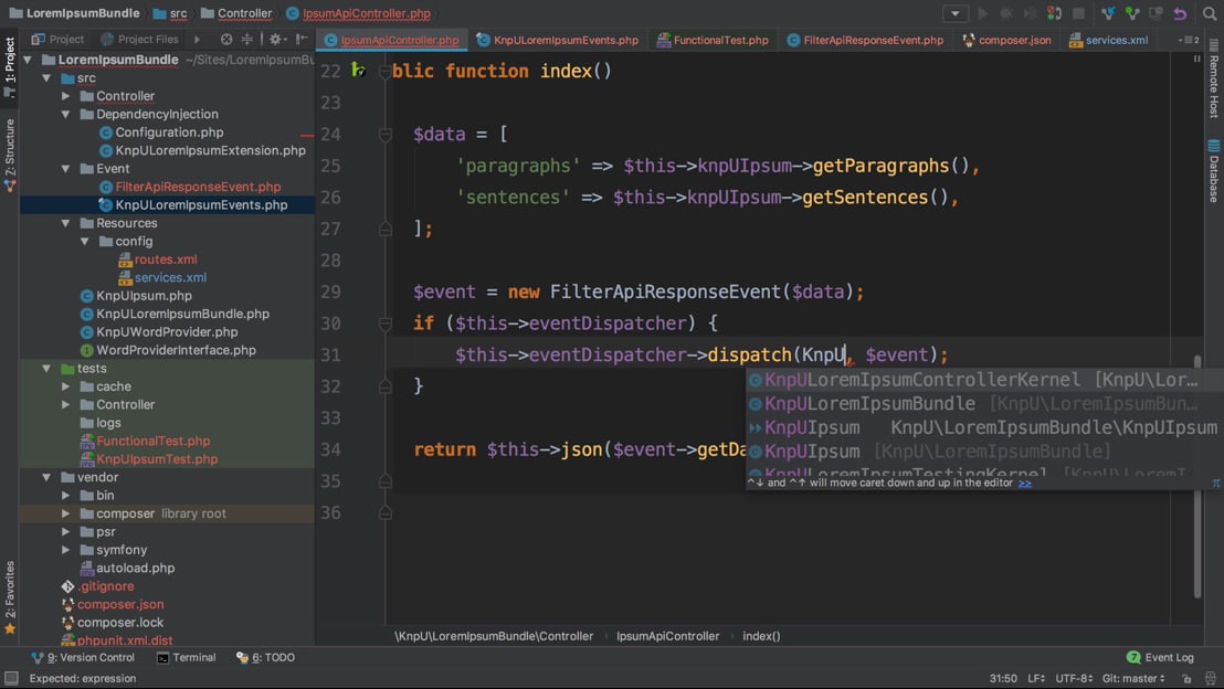 Event Constants And Event Docs Creating A Reusable And Amazing Symfony Bundle Symfonycasts