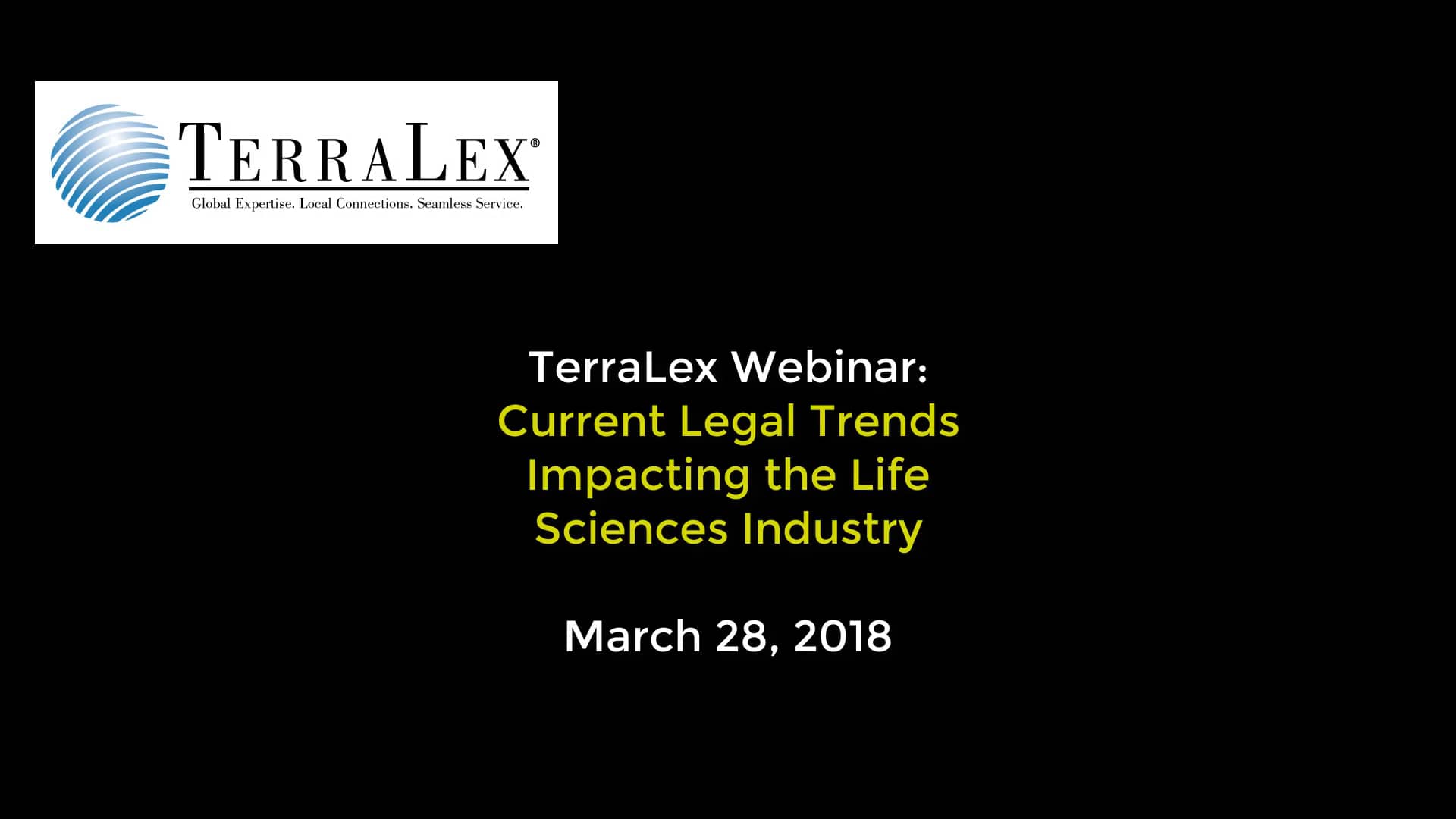 TerraLex Life Sciences Meeting featuring Fredrik Berg - March 28, 2018 ...