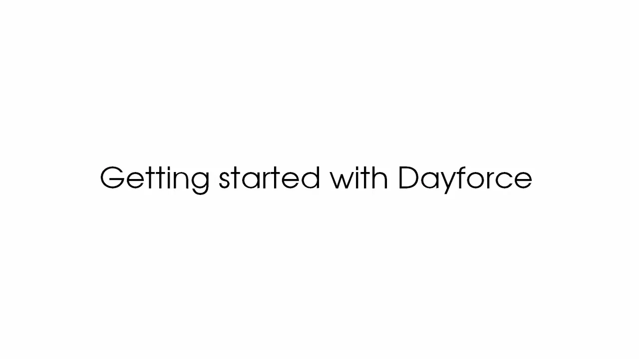 Getting started with Dayforce