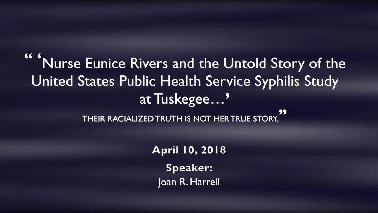 Discover Auburn: "Nurse Eunice Rivers and the Untold Story of the ...