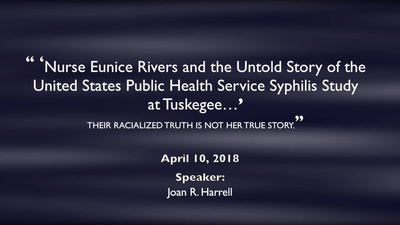 Discover Auburn: "Nurse Eunice Rivers and the Untold Story of the ...