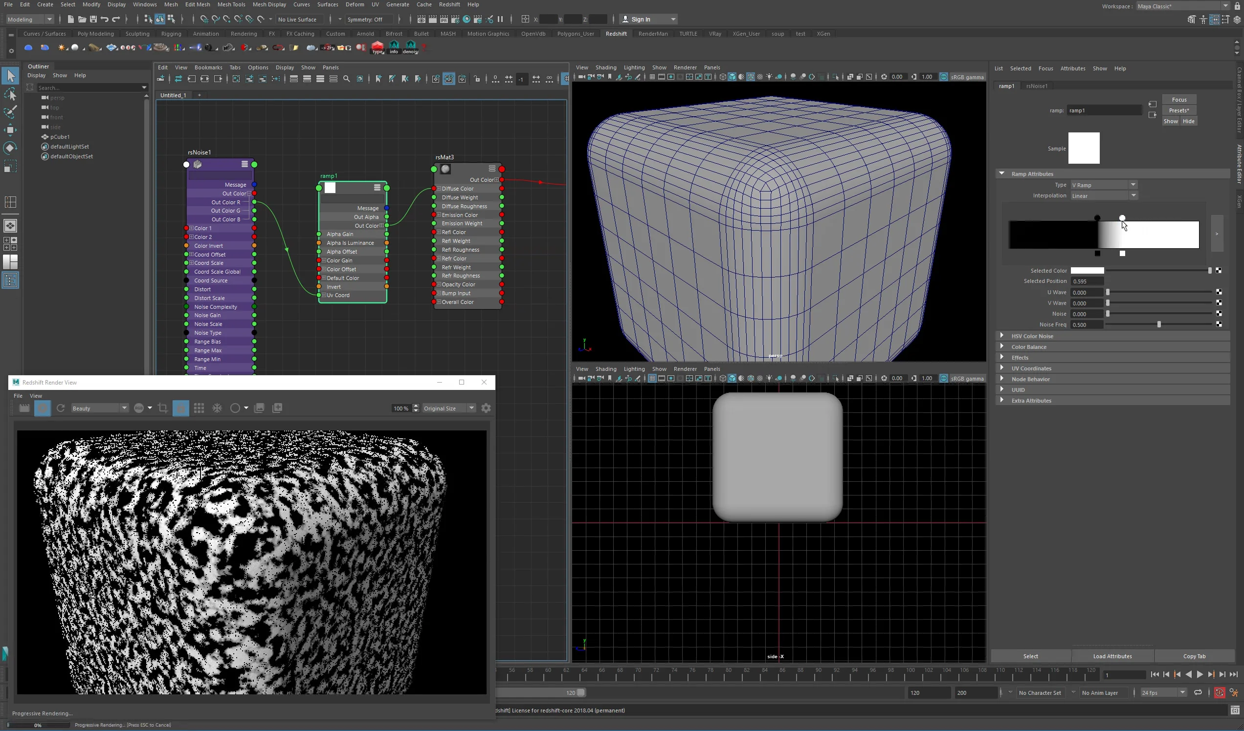 Sticking the Noise and the Triplanar textures to Objects in Redshift on ...