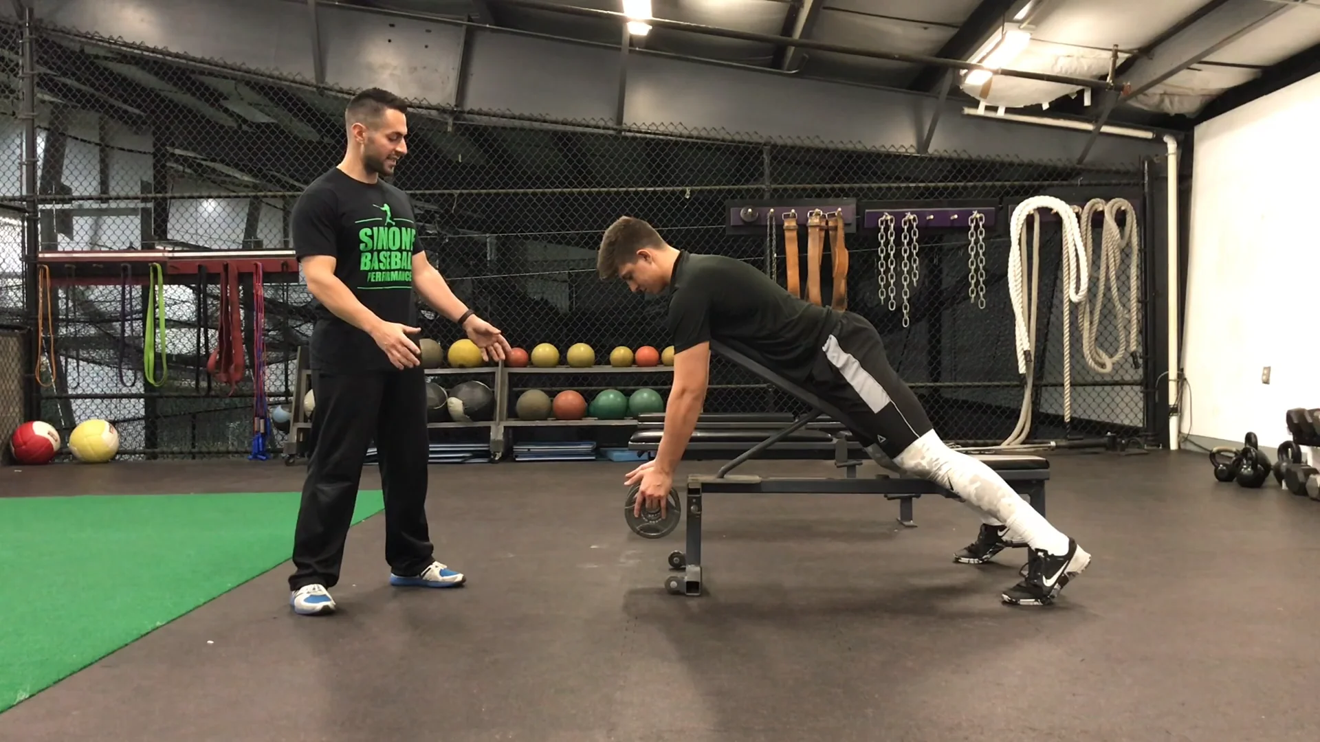 Prone T on Incline Bench