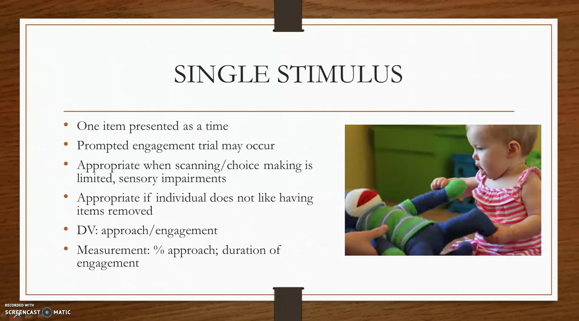 Class 7_Topic 1_Video 4_Single Stimulus