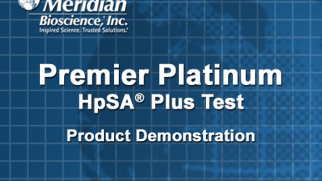 Premier Platinum HpSA® Plus Test - Product Demonstration on Vimeo